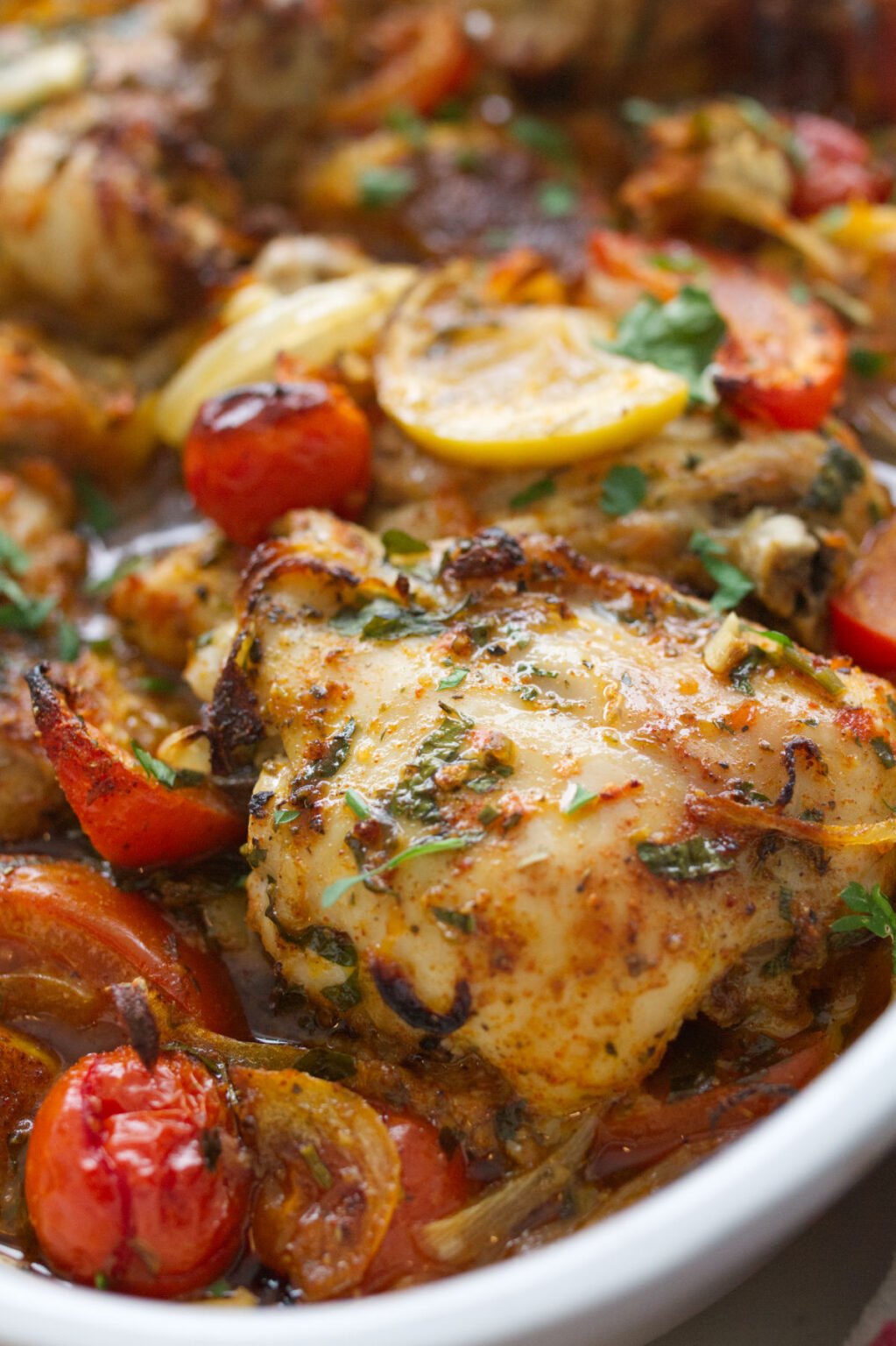 Baked Mediterranean Chicken Thighs | 5 Mins Prep – One-Pan Recipe